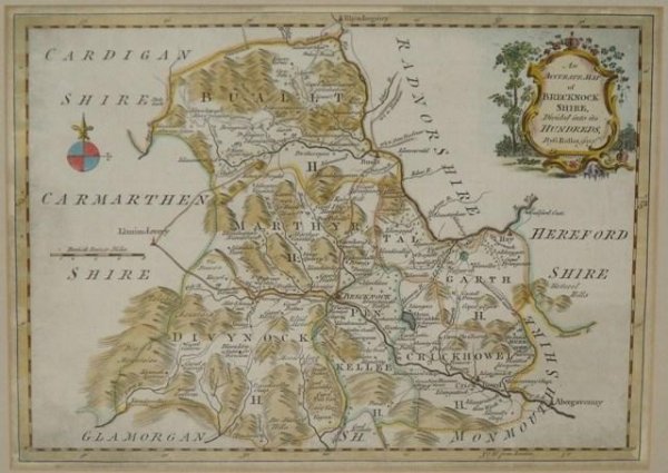 An Accurate Map of Brecknockshire, (Breconshire) Divided into its ...