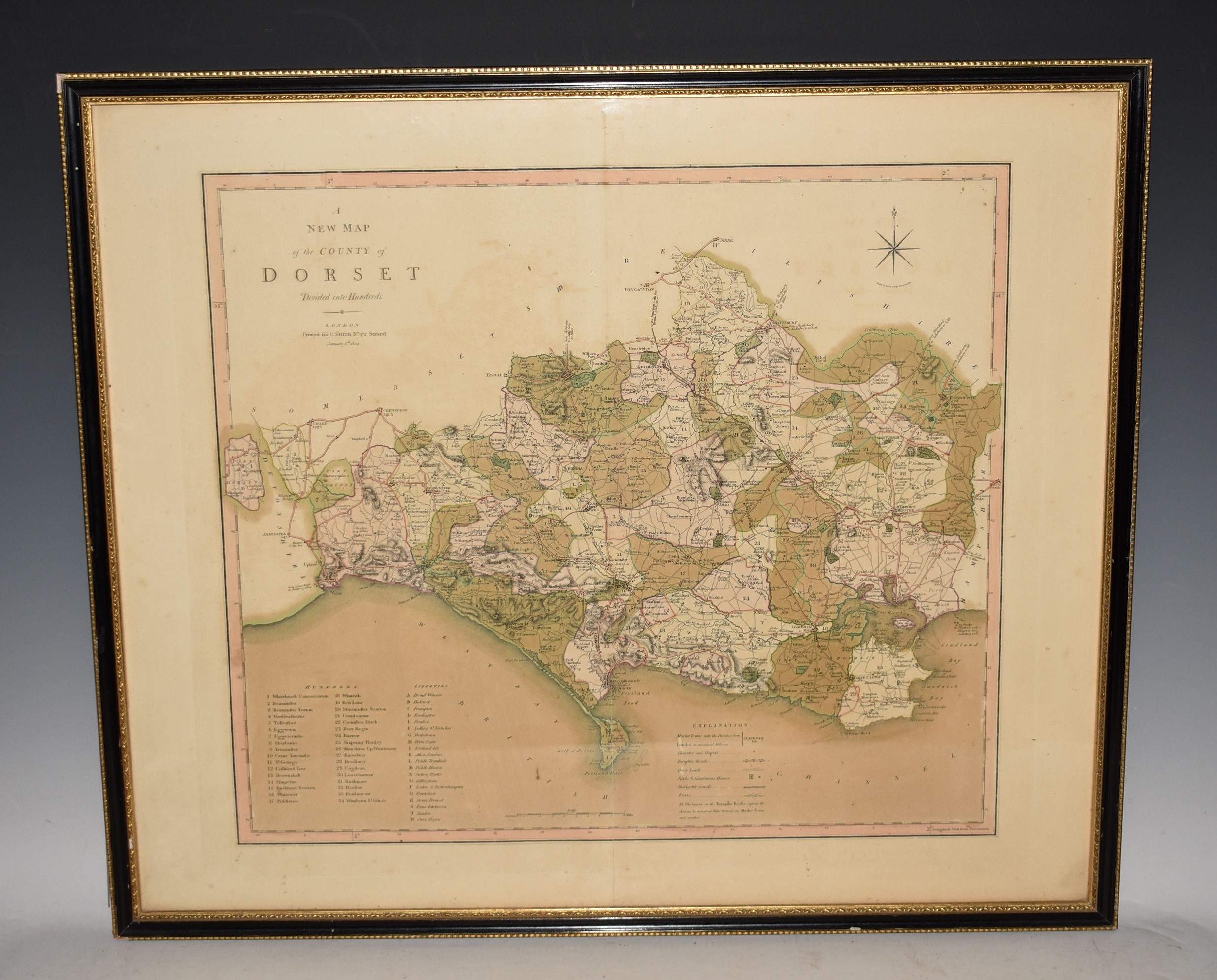An Accurate Map of Brecknockshire, (Breconshire) Divided into its ...