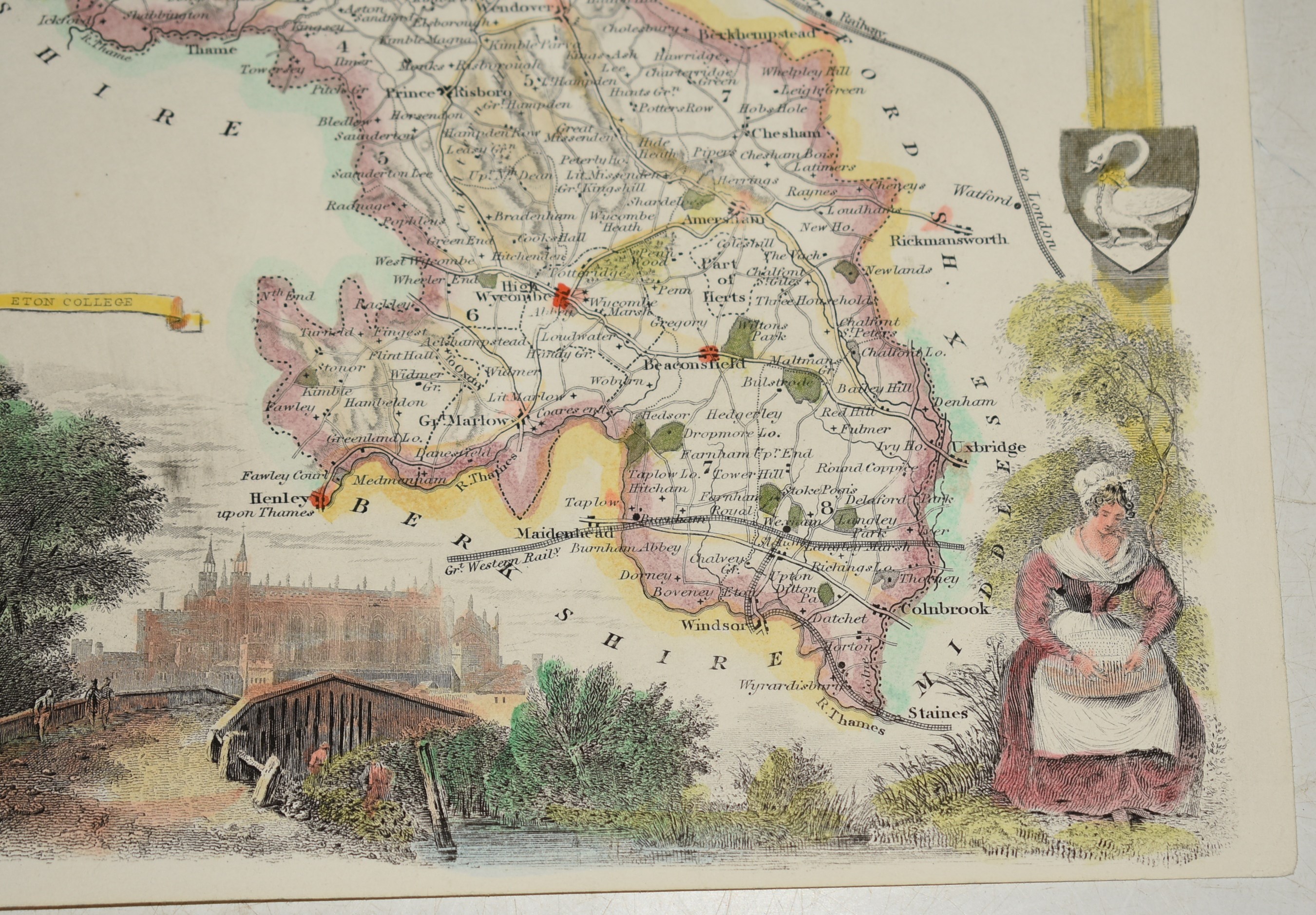 Map of Buckinghamshire Map of Buckinghamshire, showing towns, villages ...