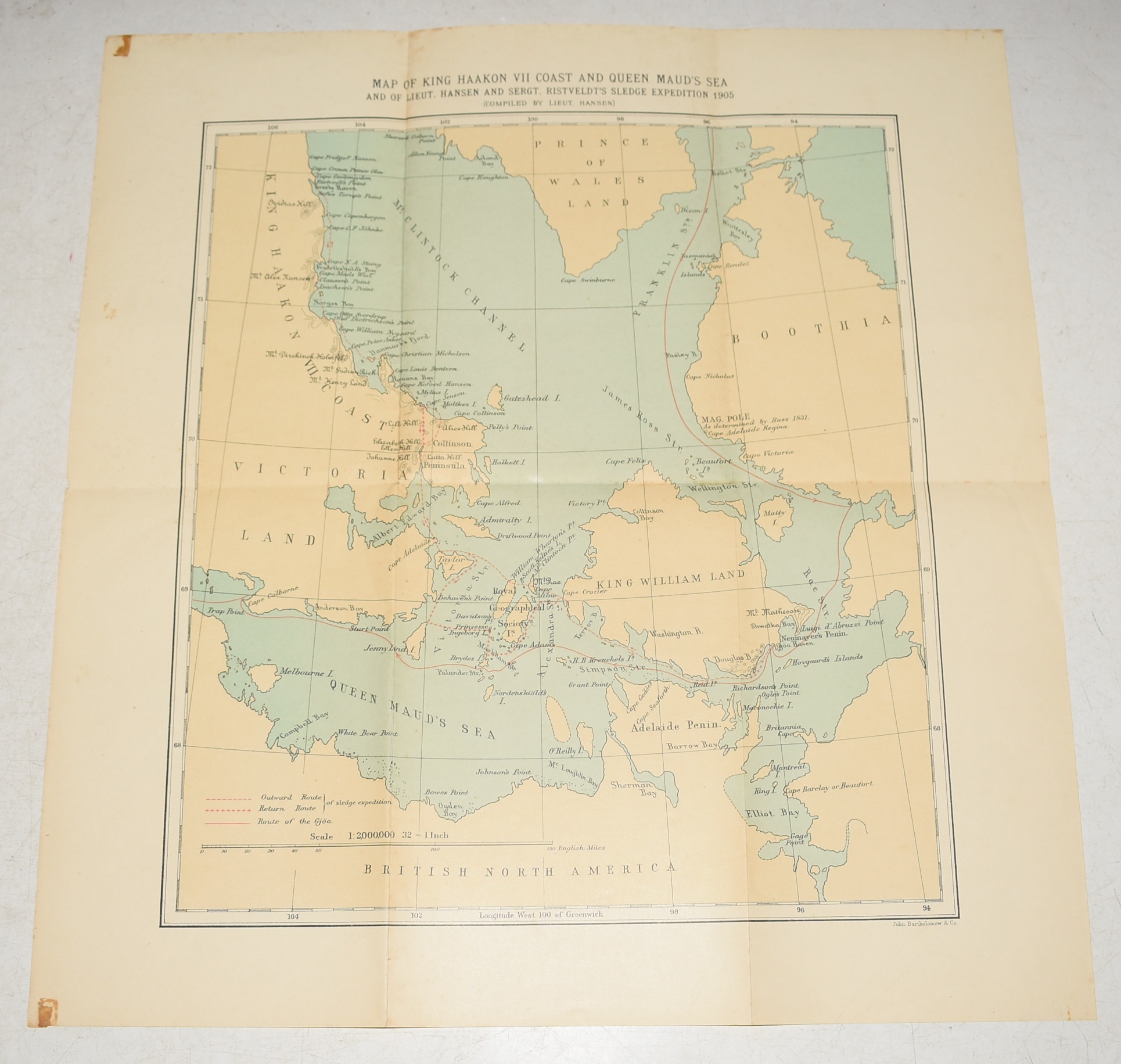 ORIGINAL General MAP of North Pole. No 1