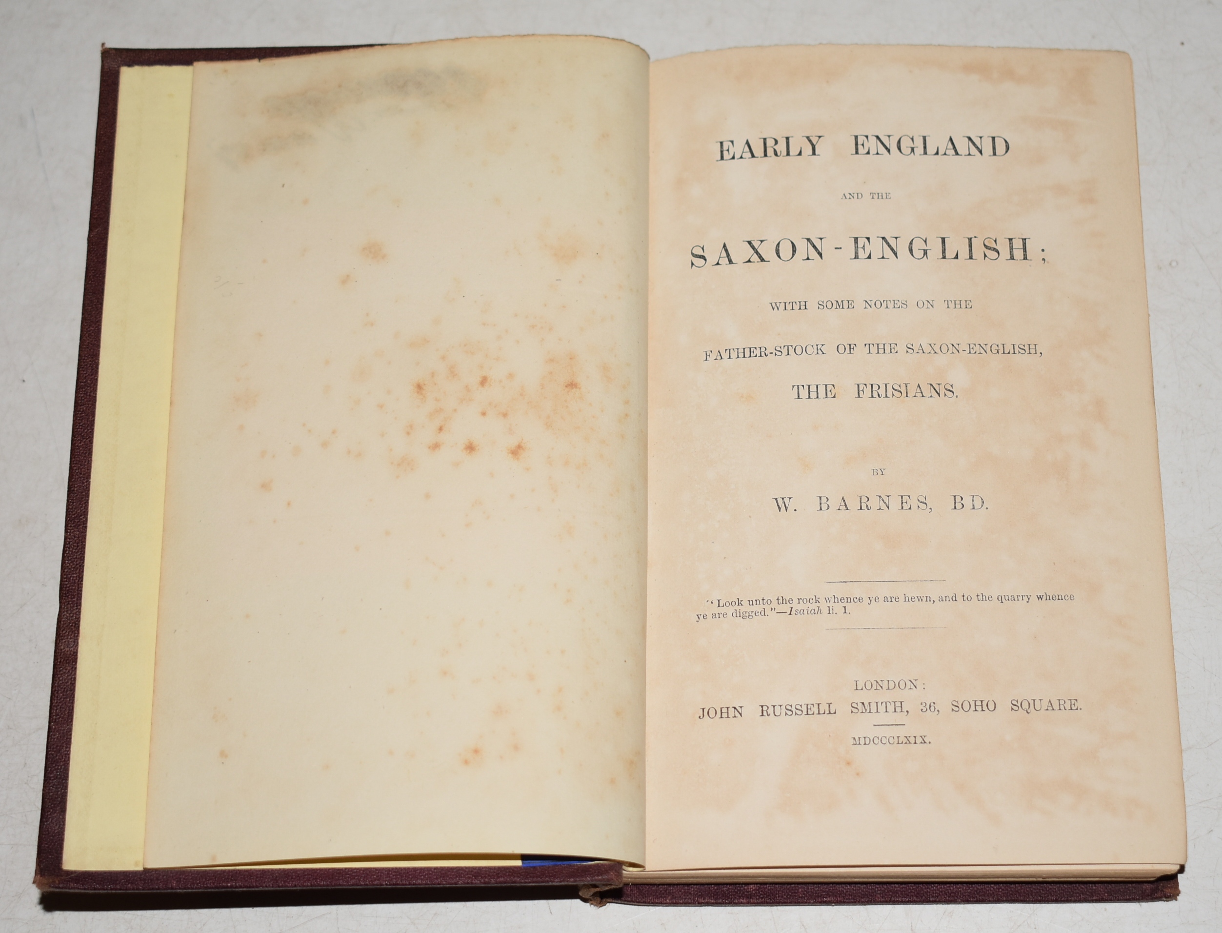 Early England and the Saxon-English: With some Notes on the Father ...
