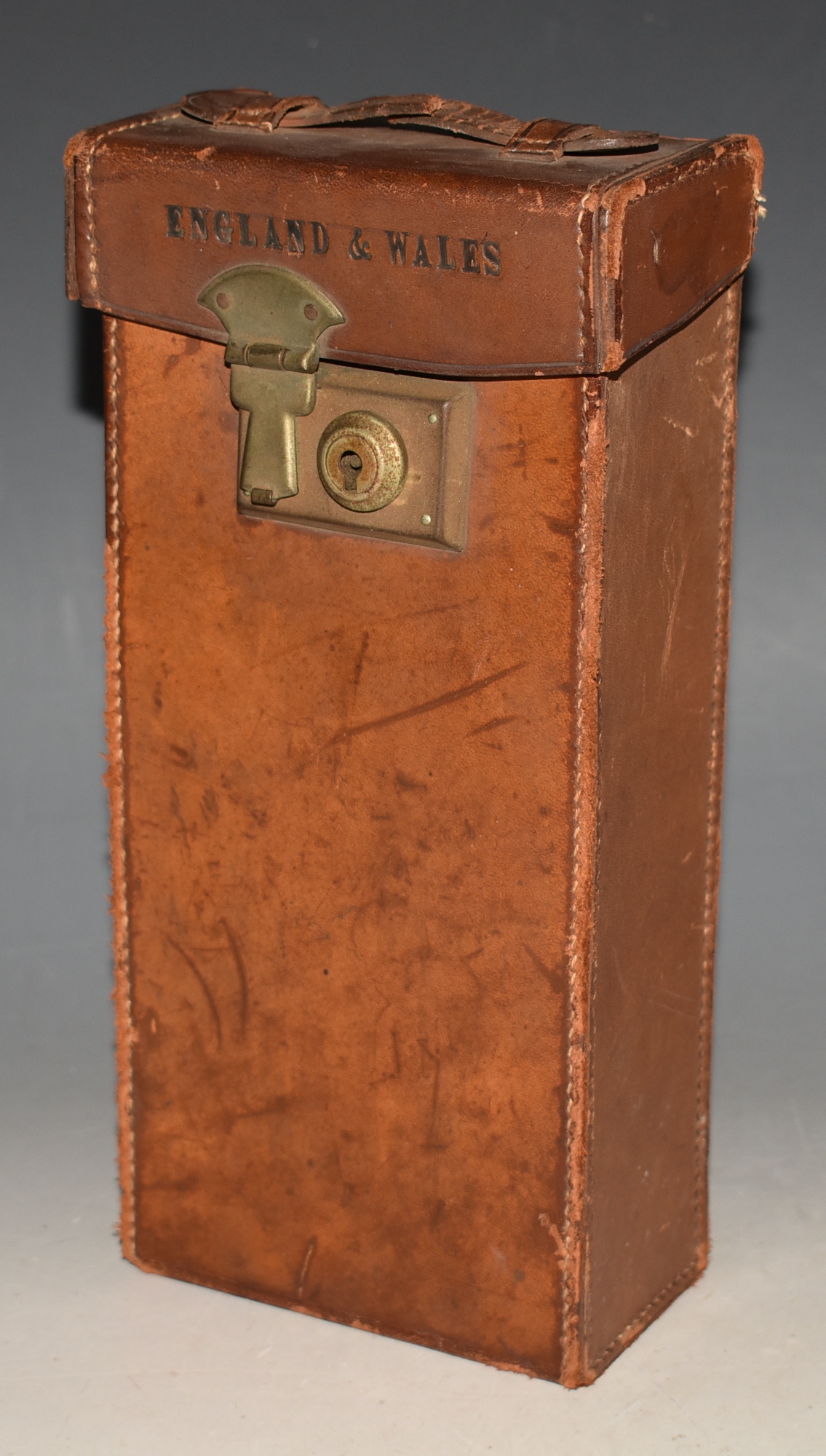 Map of England and Wales In Four Parts in Leather Locking Case. Scale 1 ...